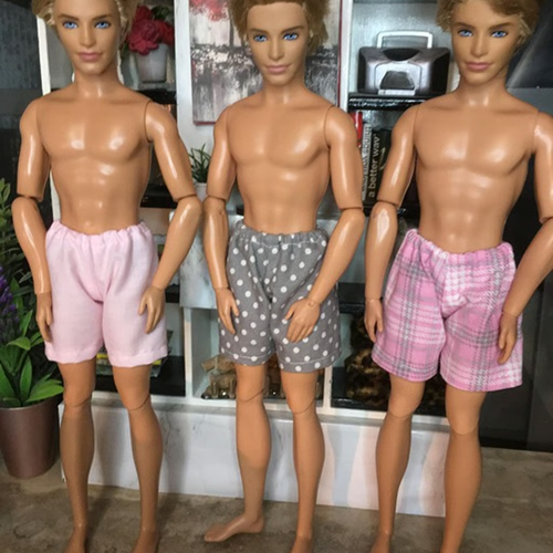 Barbie Clothes for Ken Boxer Shorts 3 Pair Assorted Fabrics | eBay
