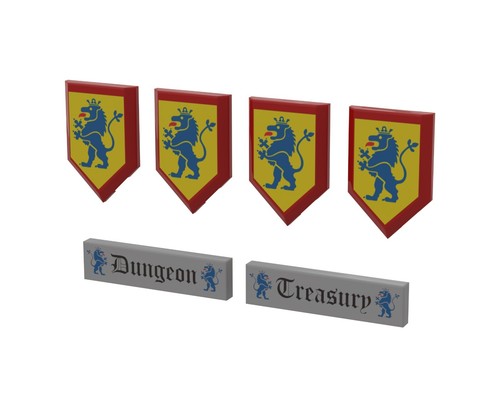 Custom UV Print on LEGO Tiles - Medieval Lion Knights pack | eBay