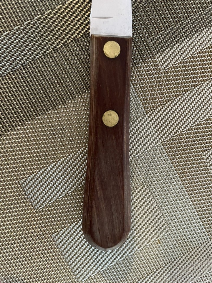 VINTAGE KUTMASTER 10" BLADE CARVING SLICING KNIFE GENUINE PAKKAWOOD ...