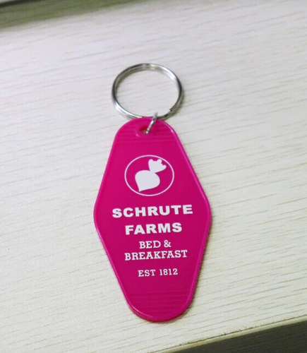 Bed Breakfast Schrute Farms Beet HOTEL KeyChain Keyring Tag Key Chains ...