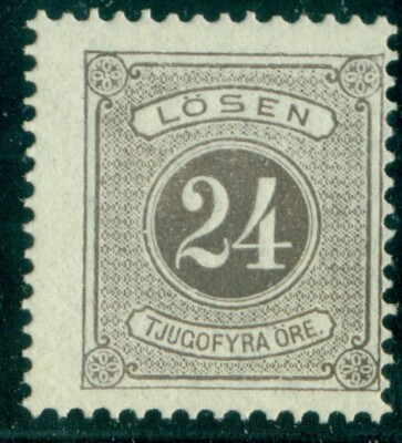 SWEDEN #J19 (L17a) 24ore gray lilac, og, NH, F/VF, scarce, Facit $540. ...