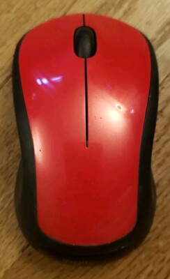 Logitech M310 Wireless Red/Black Optical Mouse w/USB Receiver Dongle ...
