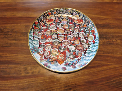 VTG Franklin Mint Santa Claws LTD Edition Collector’s Christmas Cats ...