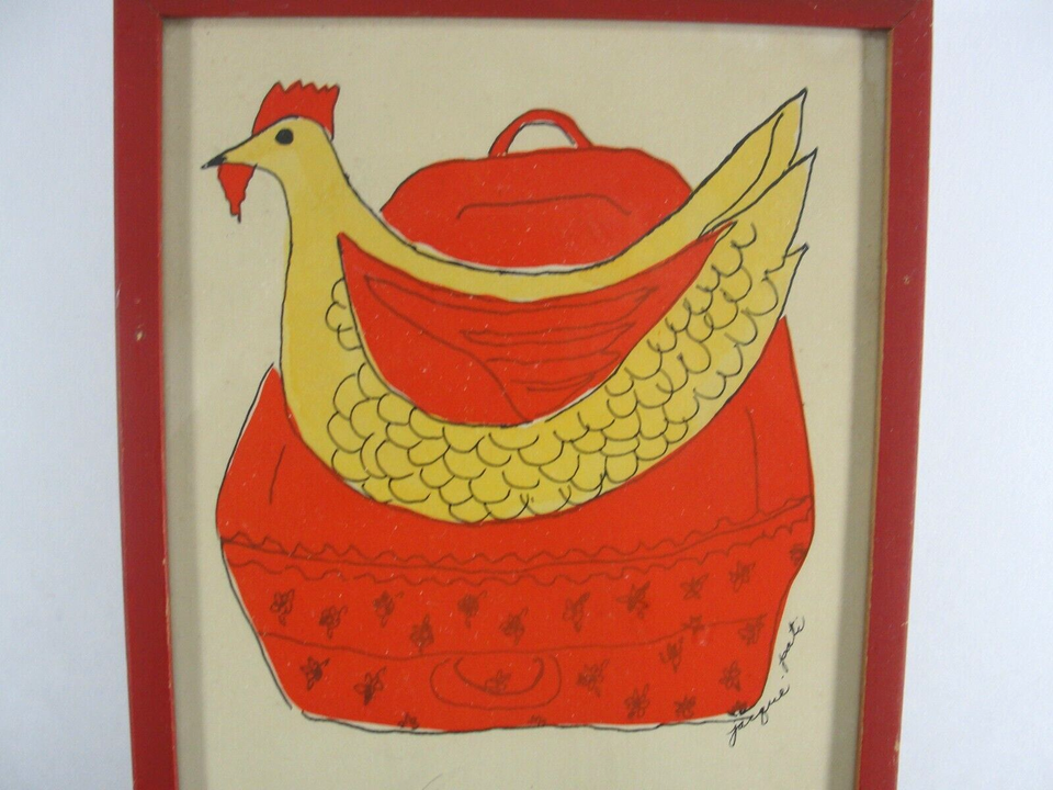 SOOVIA JANIS JACQUE PATI CHICKEN IN BREAD PAN KITCHEN ART RECIPE SIGNED ...