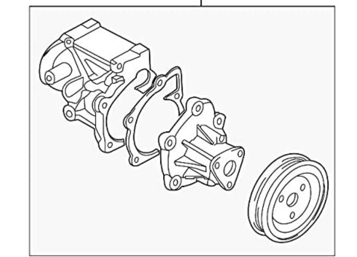 OEM 25100-37202 Water Pump *2.7L* UPS Ship# for Kia Sportage 2005~2010 ...