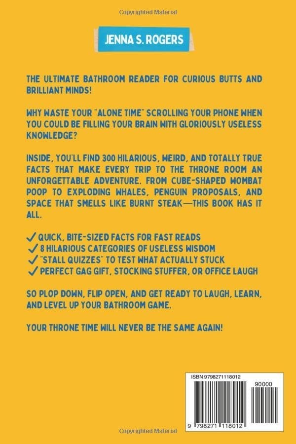 Funny Poop Gag Book with Humor Useless & Funny Facts for Your Time on ...
