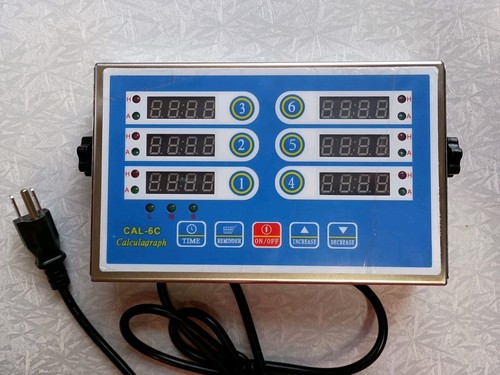 CAL-6C Digital Commercial Countdown 6-Channel Timer Kitchen ...