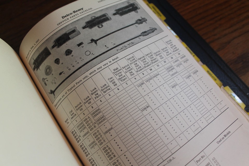 Vintage Delco Remy United Motor Service Electrical Parts Manual #1 ...