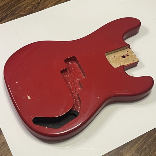Vintage Unbranded Red Precision Bass Electric Guitar Body 90s Fiesta ...
