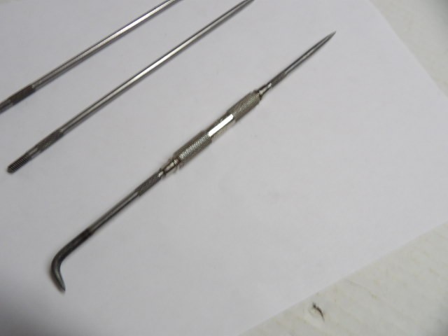 STARRETT #67 Improved Scriber w/2 Extra Long Steel Scribe Points used ...