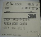 TWO PIECES OF 3M THREE-M-ITE SANDING BELTS 3" x 21" 40Y OPEN-COAT | eBay