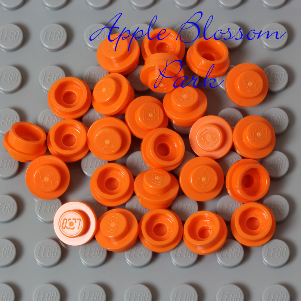 NEW Lego Set/25 1x1 Round ORANGE PLATE - Small Circle Dot Building ...