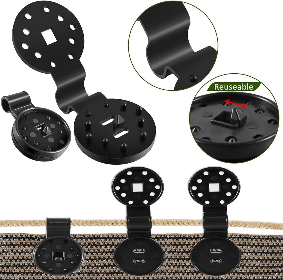 100x Shade Cloth Plastic Clips Garden Netting Fixing Clamps Heavy Duty ...