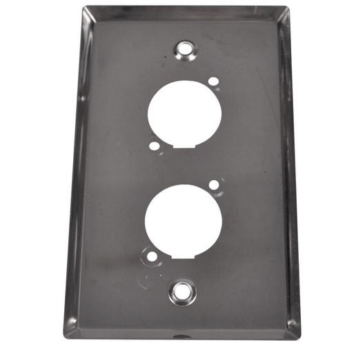 Stainless Steel Wall Plate with Dual D Size Connectors Pro Audio ...