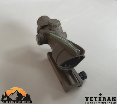 4x32 Fiber Optic Scope FDE Chevron Reticle GREEN Weapon BDC Sight +2 ...