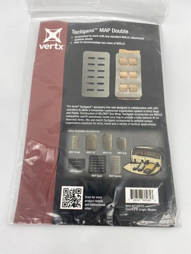 Vertx Map Double MOLLE Adapter Panel Vtx5125 Tactigami Gray for sale ...