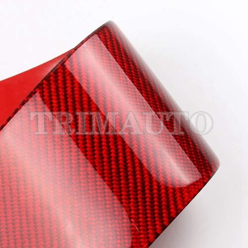 For Ford Mustang Red Carbon Fiber Interior Dashboard Panel Cover Trim ...