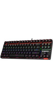 Punkston TK87 Mechanical Gaming Keyboard RGB Rainbow LED Backlit TKL 87 ...