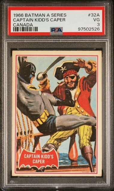 1966 BATMAN A SERIES CANADA 32A CAPTAIN KIDD'S CAPER PSA 3 | eBay