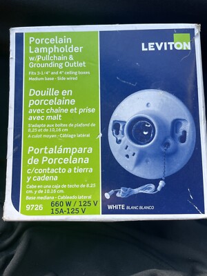 Leviton 9726-C One Piece White Glazed Porcelain Outlet Box Mount ...