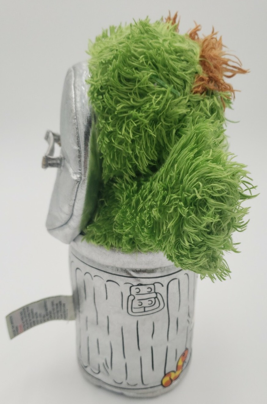 Gund Sesame Street Oscar The Grouch In Trash Can Stuffed Plush 10" 2013 ...