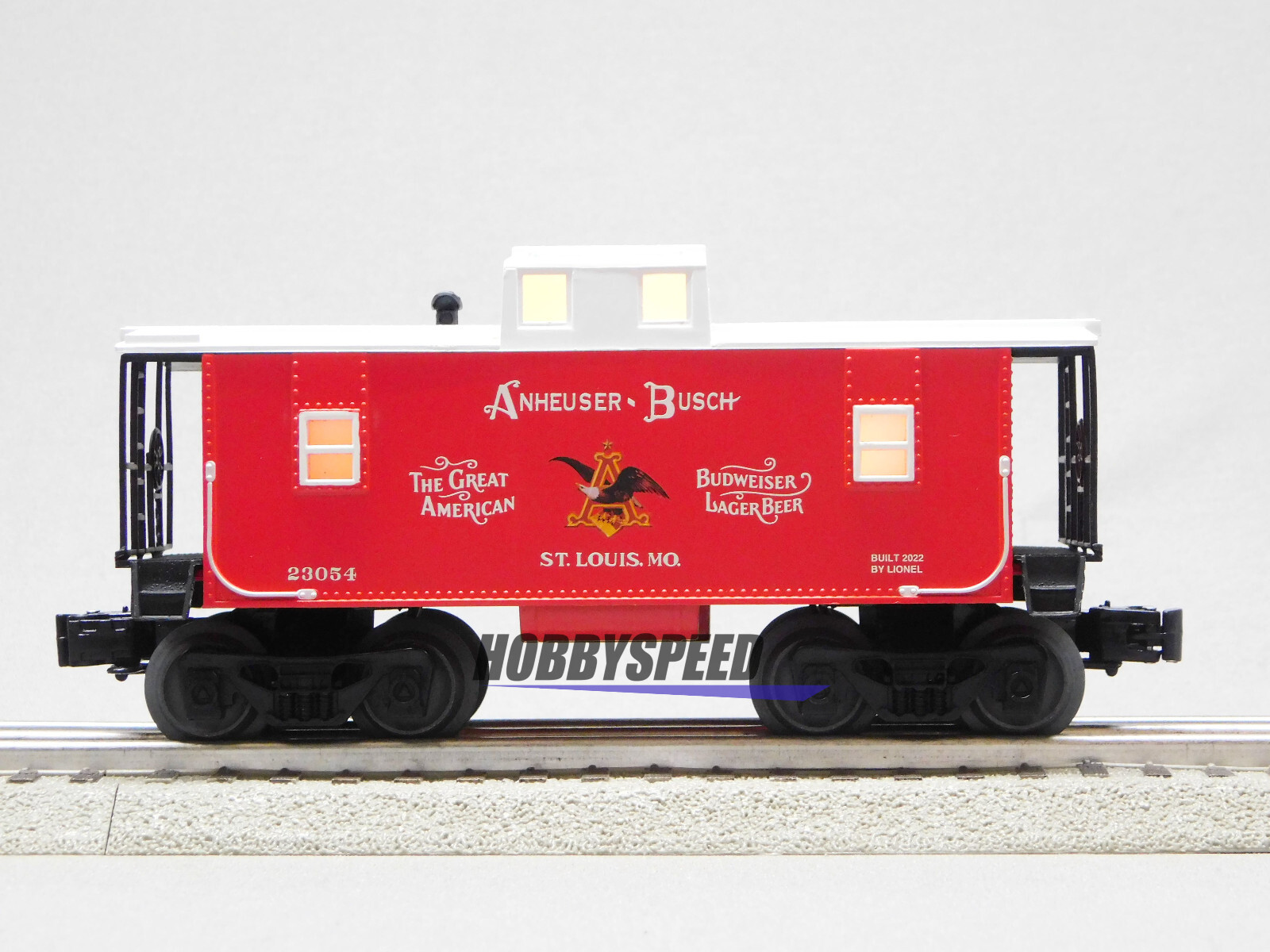 LIONEL ANHEUSER-BUSCH CABOOSE #23054 O GAUGE railroad train EOT 2223050 ...