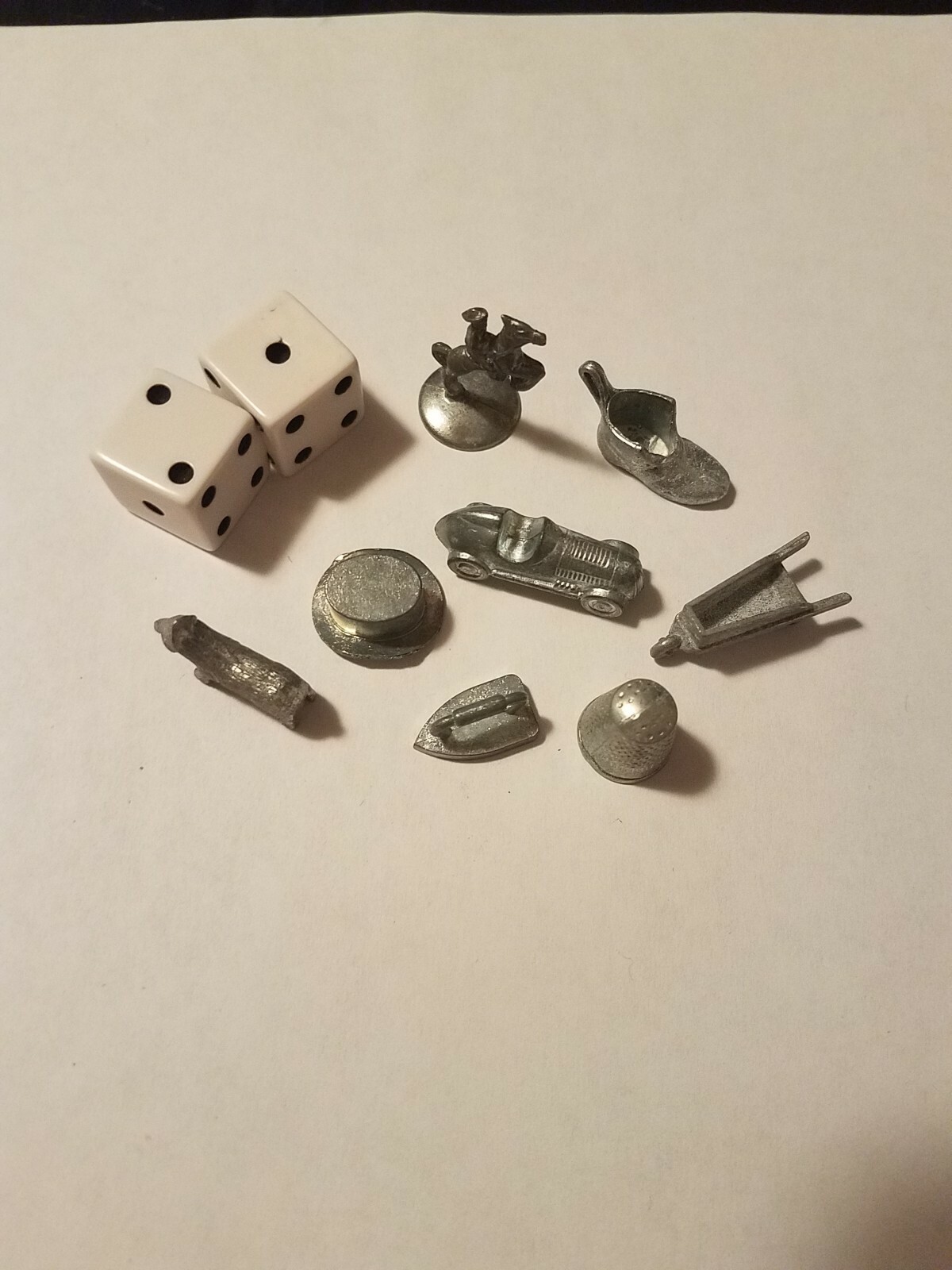 Monopoly parts pawns replacement pieces craft tokens metal charms 1974 ...