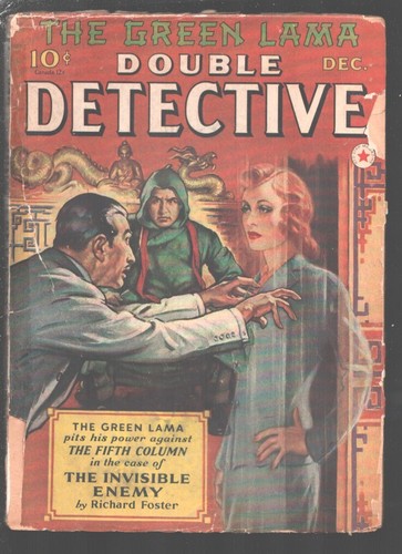 Double Detective 12/1940-Green Lama hero pulp-"The Invisible Enemy" by ...