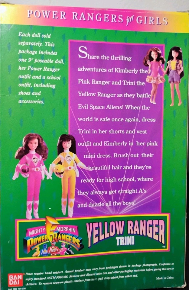 Mighty Morphin Power Rangers for Girls Pink Ranger Kimberly 9" Doll ...