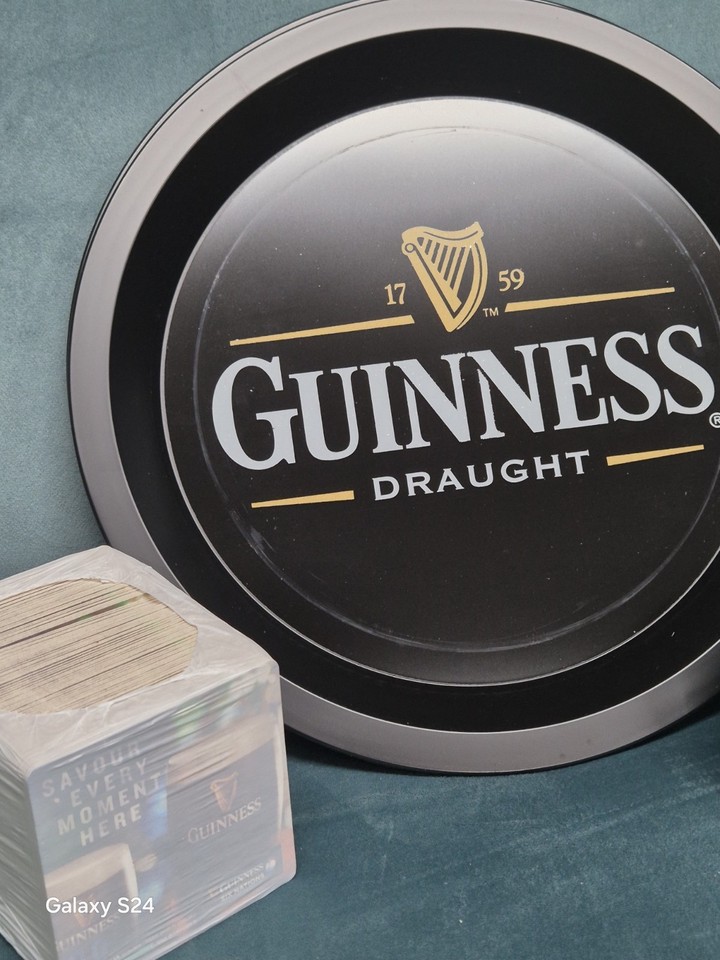 Brand New Guinness Draught Non Slip Serving Tray + Pk Of 100 Guinness ...