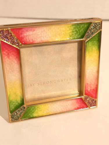 Jay Strongwater Leland Mini Frame Spring Swarovski Crystals Hand ...