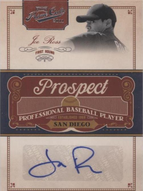 2011 Playoff Prime Cuts - Prospect Signatures Joe Ross #JR /299 (AU, RC ...