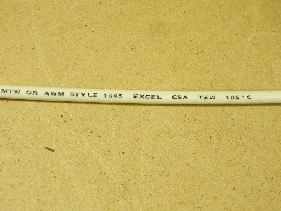 New 500 ft Roll - 10 AWG White Wire Spool, 600V, Mach. Tool Wire, AWM ...