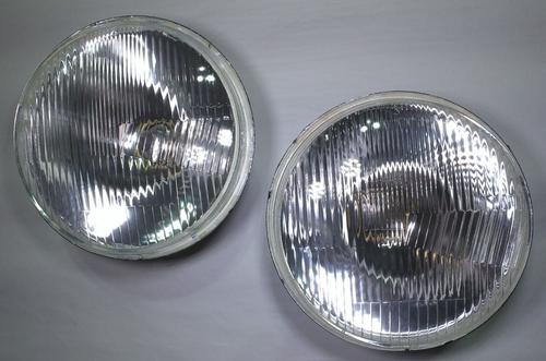H4 12V HALOGEN 7" FLAT LENS HEADLIGHT SET VOLKSWAGEN T1 BUG SUPER ...