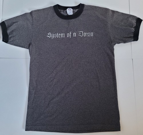 System Of A Down SOAD Gray Ringer Band Tee Rock T-shirt Medium AAA ...
