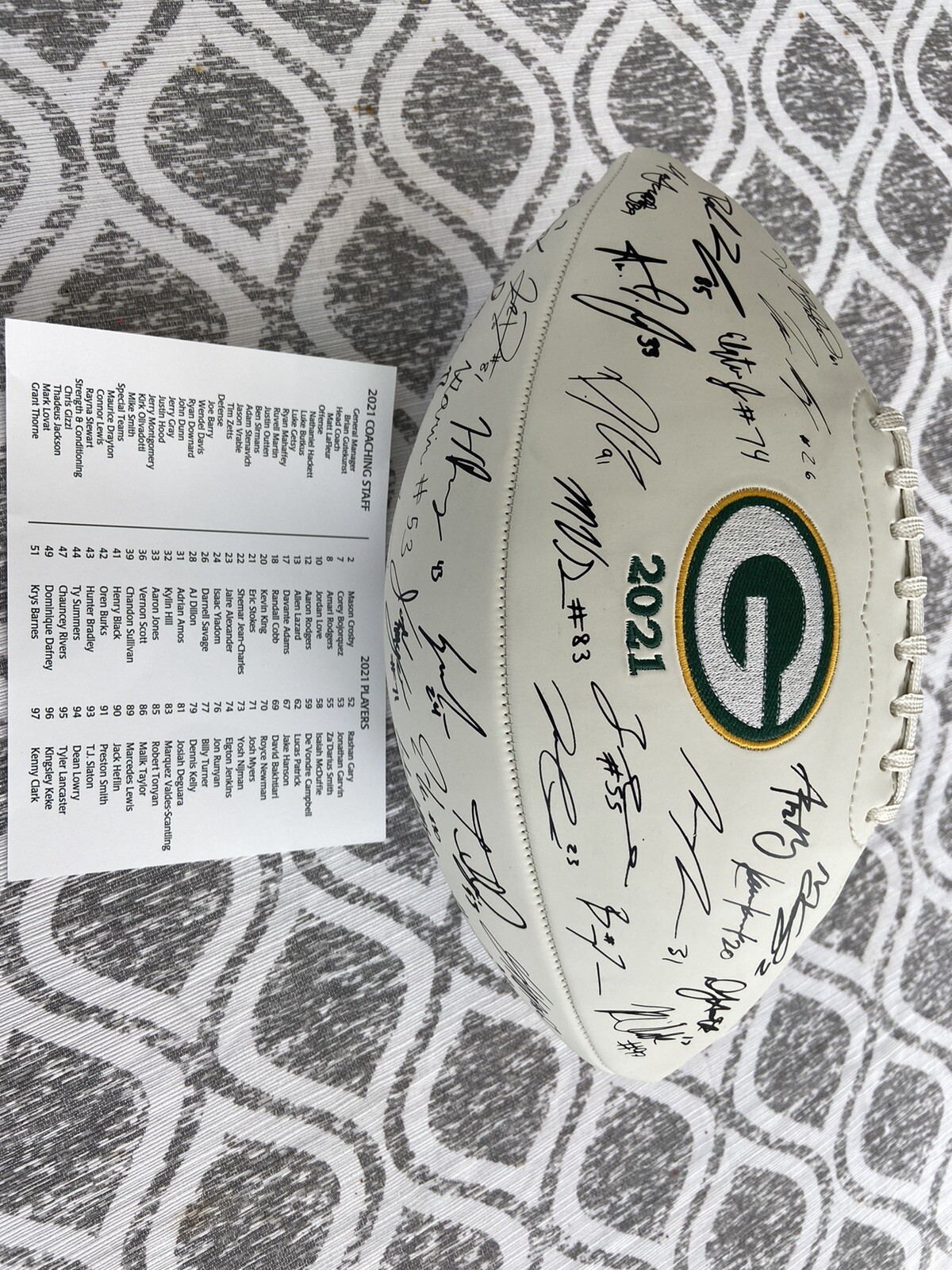 2021 GREEN BAY PACKERS "Give Back" Team Autographed FOOTBALL NFL | eBay