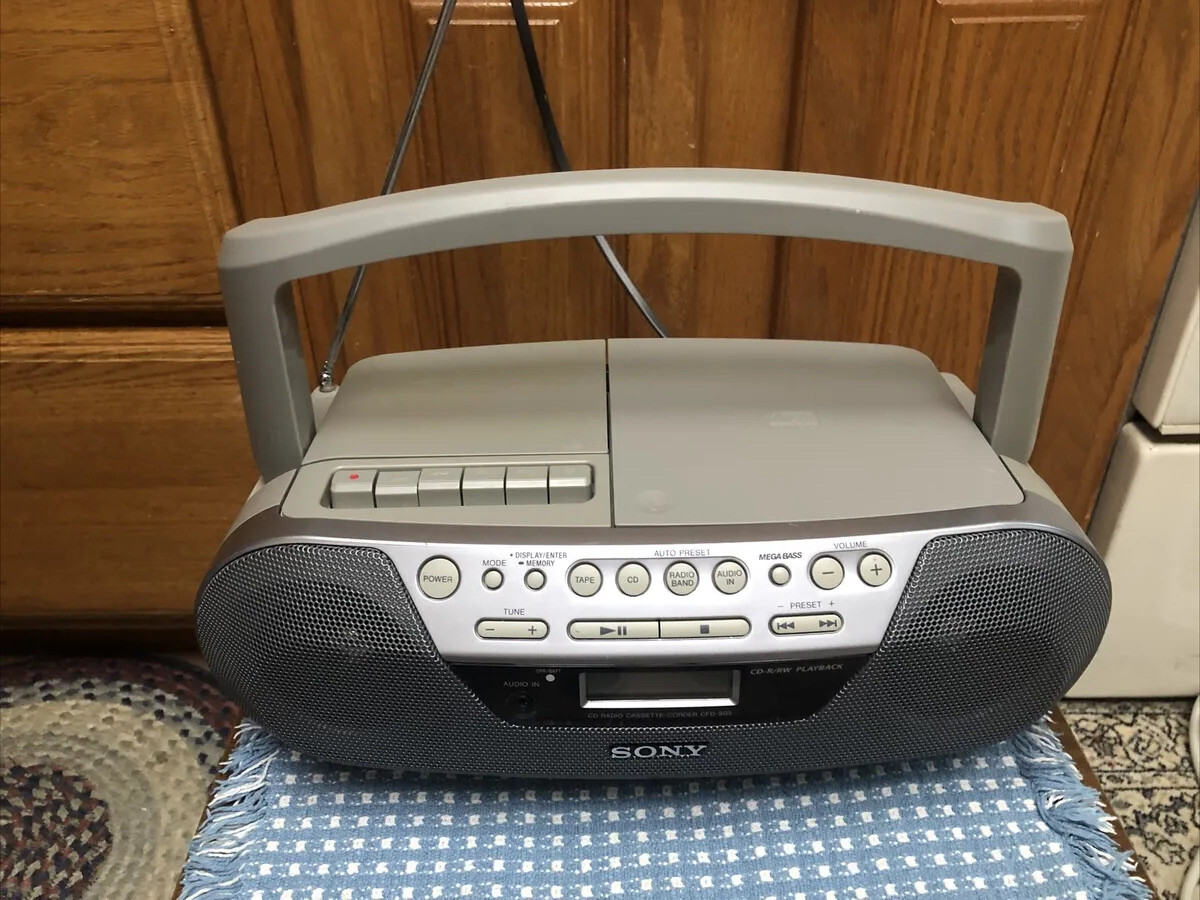 Sony CFD-S05 Cd Radio Cassette Recorder Boombox Tape-Not Working Fm ...