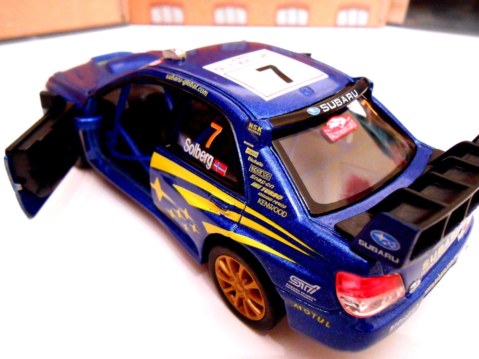 PERSONALISED PLATES SUBARU IMPREZA RALLY Toy Car MODEL boy dad gift NEW ...