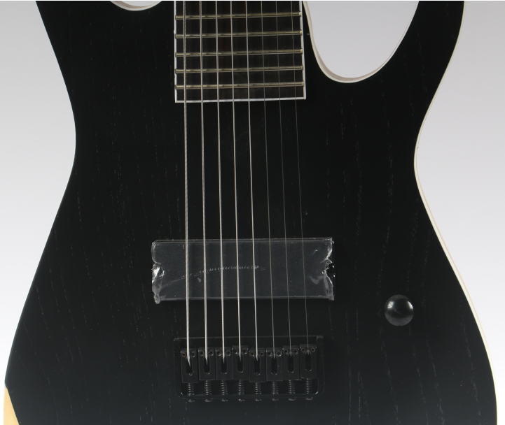 Custom 8-strings Electric Bass Guitar Black Strings Thru Body Black ...