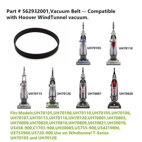 Belt for Hoover Windtunnel Vacuum,Parts 562932001,Fits Models UH70105 ...