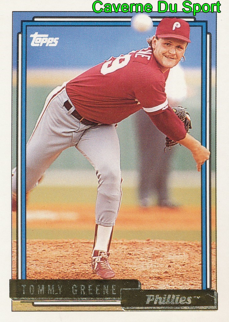 083 TOMMY GREENE P PHILLIES TOPPS GOLD BASEBALL CARD 1992 | eBay