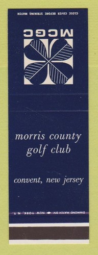 Matchbook Cover - Morris County Golf Club Convent NJ SAMPLE | eBay