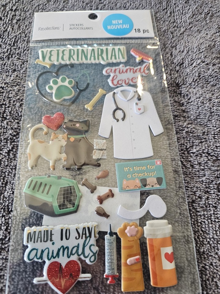 Veterinarian Recollections Scrapbooking Stickers Made 2 Save Animals | eBay