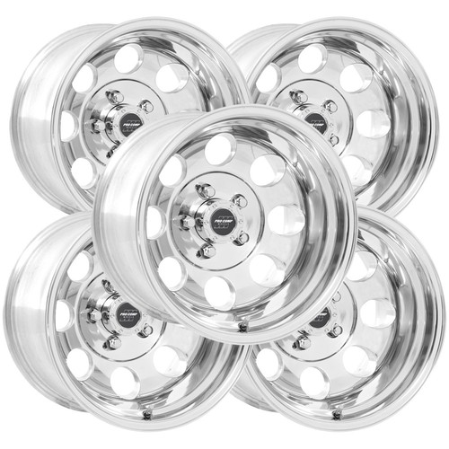 (Set-5) Pro Comp PA69 Vintage 15x10 5x4.5" -47mm Polished Wheels Rims ...