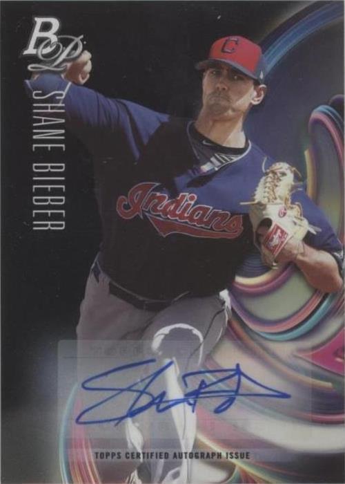 2018 Bowman Platinum - Top Prospects Shane Bieber #TOP-80 Autographs ...