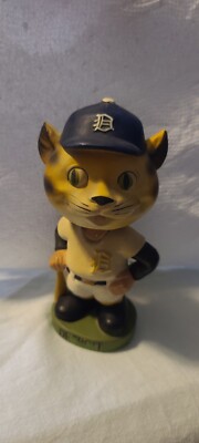Vintage RARE Baseball Detroit Tigers Mascot Bobble Hard Nodder Green ...