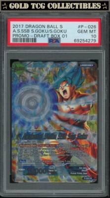 PSA 10 ⭐️ SSB Son Goku Awakened Strike Draft Promo Card Super DBS Z DBZ ...