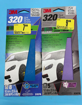 3M 320 Grit Sandpaper 03078, 3 2/3 in x 9 in, + 1 Pack 31578 | eBay