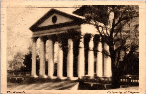 University Of Virginia Charlottesville Rotunda Copper Plate Etching ...