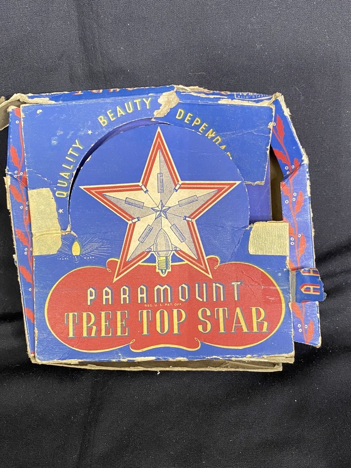 RAYLITE PARAMOUNT CHRISTMAS TREE TOP STAR IN ORIGINAL BOX | eBay